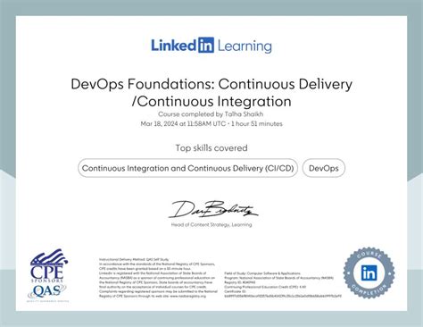 Talha Shaikh On Linkedin Certificate Of Completion