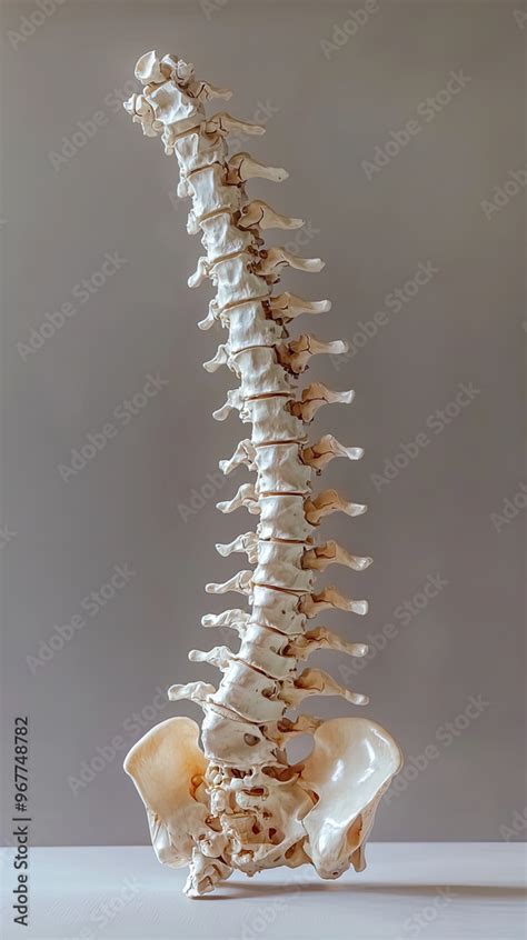 Human Spine Anatomy Is Depicted In This Image Showcasing Vertebrae And