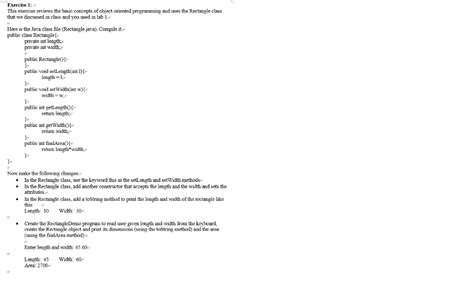 Solved Exercise This Exercise Reviews The Basic Concepts Chegg