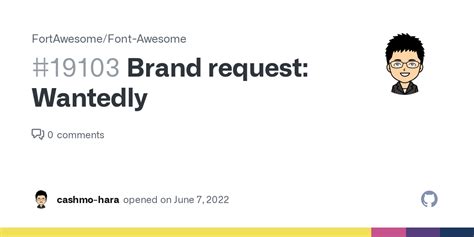 Brand Request Wantedly · Issue 19103 · Fortawesomefont Awesome · Github