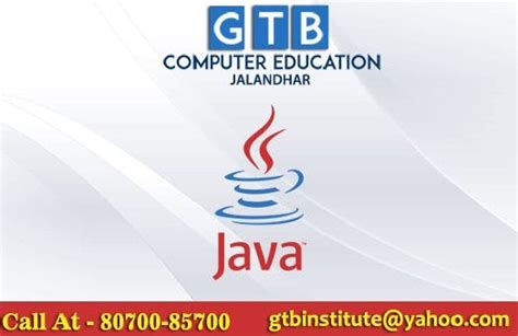 java training in jalandhar java programming is a high level… by gtb