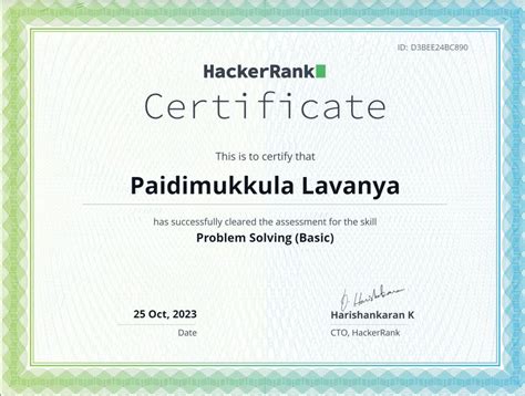 Lavanya Paidimukkula On Linkedin Problemsolving Hackerrank Codingjourney