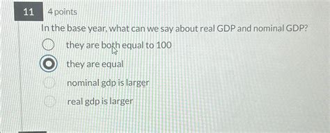 Solved 114 ﻿pointsin The Base Year What Can We Say About