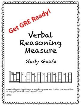 GRE Verbal Reasoning Study Guide By Shelby Sharpe TPT