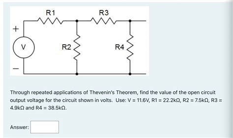 solved through repeated applications of thevenin s theorem
