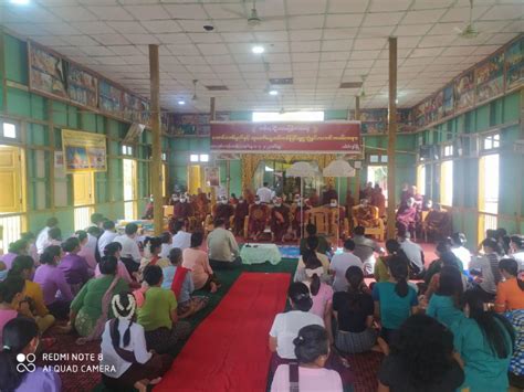 သပိတ်ကျင်းမြို့၌ စူဠဘွဲ့နှင်းသဘင် စာအောင်လက်မှတ်ဆက်ကပ်ပွဲ နှင့် ဆွမ်းဆန်စိမ်း လောင်းလှူပွဲ ကျင