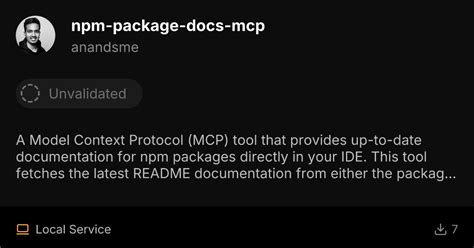 Npm Package Docs Mcp Mcp Servers · Lobehub