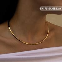 Gold Neck Cuff Neck Collar Open Neck Choker Gold Metal Choker