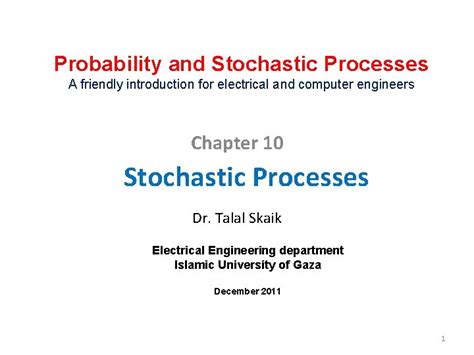 Probability And Stochastic Processes A Friendly Introduction For