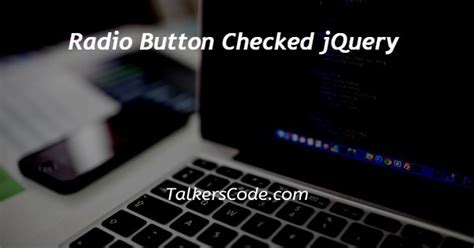 Radio Button Checked Jquery