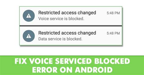 How To Fix Restricted Access Changed Voice Service Is Blocked Error