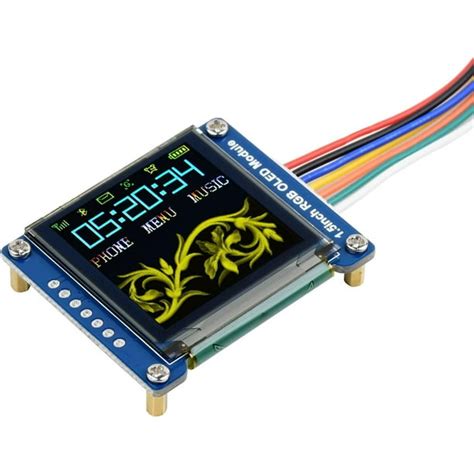 Waveshare 1 5inch Rgb Oled Display Module 128x128 Pixels 16 Bit High Color Spi Interface Driver