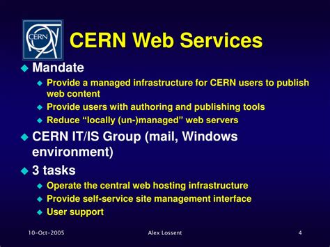 PPT Web Hosting Services At CERN PowerPoint Presentation Free Download ID 48573
