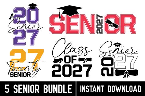 Class Of 2027 Senior Svg Bundle Graphic By Digital Design Shop Bd