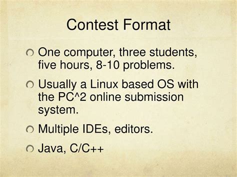 Ppt Programming Contests Powerpoint Presentation Free Download Id
