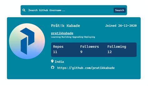 Github Pratikkabade Githubusersearch React App Developed Using Official Github Api
