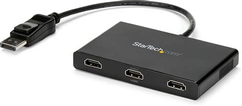 StarTech Com 3 Port Multi Monitor Adapter DisplayPort 1 2 To 3x HDMI MST Hub Triple 1080p