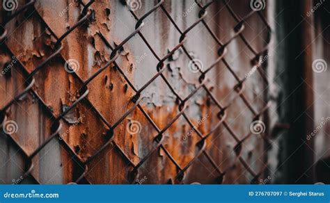 A Rusted Metal Fence With Rust On It AI Generative Image Stock Image Image Of Feature Steel