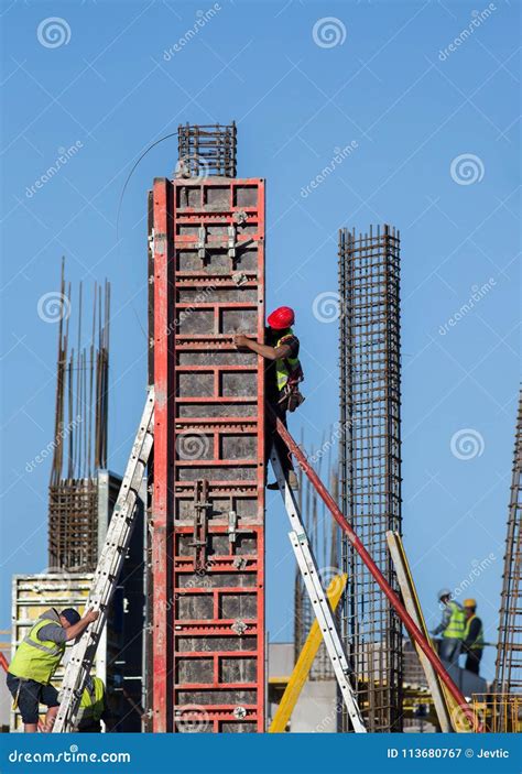 Construction Workers Installing Formwork On Site Editorial Photography Image Of Manual Forms Construction Workers Installing Formwork On Site Editorial Photography Image Of Manual Forms
