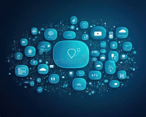 the blue background has a speech bubble hole on it stock illustration