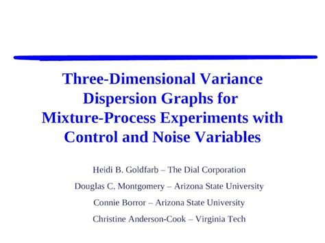 ppt three dimensional variance dispersion graphs for mixture process