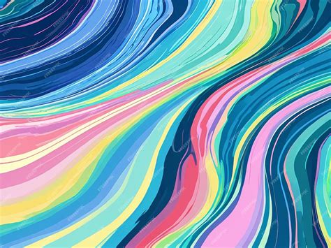 Multi Colored Wave Pattern Backdrop With Flowing Liquid Generated Premium Ai Generated Image