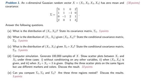 Solved Problem An N Dimensinal Gaussian Random Vector Chegg