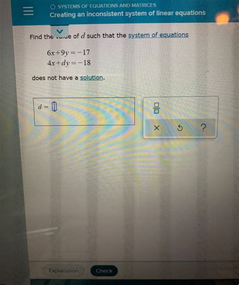 Solved O Systems Of Equations And Matrices Creating An