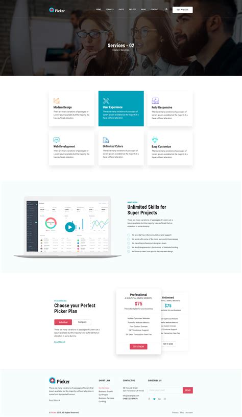 Picker Startup And Agency Psd Template By Johanspond Themeforest