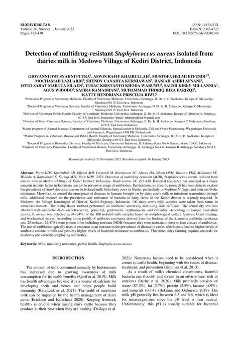 Pdf Detection Of Multidrug Resistant Staphylococcus Aureus Isolated From Dairies Milk In
