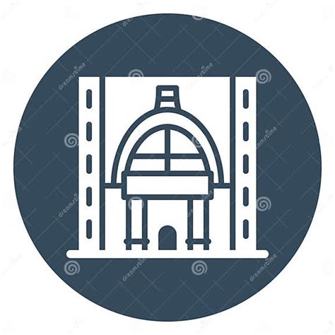 Ajanta Grotten Chaitya Hal Geïsoleerd Vector Pictogram Dat Eenvoudig