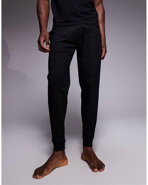 Boss Authentic Lounge Joggers In Black For Men Lyst Uk