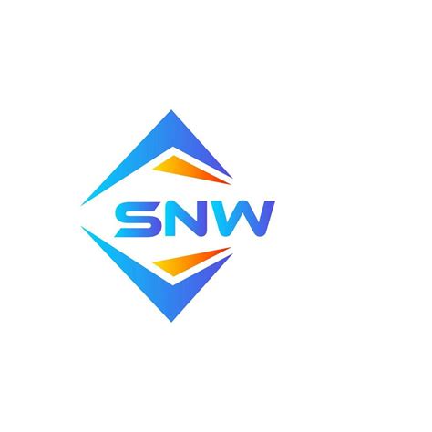 SNW Abstract Technology Logo Design On White Background SNW Creative Initials Letter Logo
