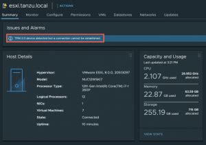 Quick Tip TPM 2 0 Connection Cannot Be Established After Upgrading To ESXi 8 0
