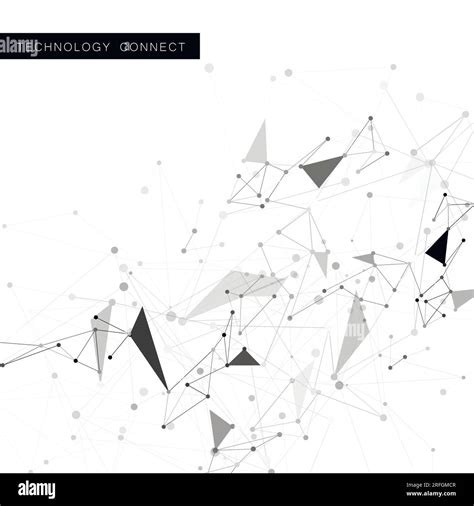 abstract connection dots lines communication science technology