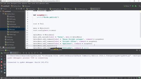 Створи власну панель меню в python