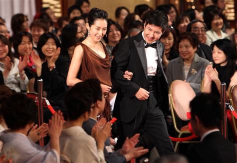 Actress Tae Kimura And Commedian Tsutomu Sekine Attend The 33rd Japan