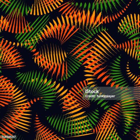 이국적인 열대 이음새가 없는 패턴 손바닥은 모티프 배경을 남깁니다 추상적인 미니멀리스트 꽃 프린트 천연 유기농 질감 최소한의 디자인 벽지 식물 장식품 0명에 대한 스톡 벡터