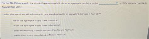 solved in the ad as framework the simple keynesian model