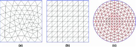 Examples Of Grids Used For The Numerical Tests A Unstructured