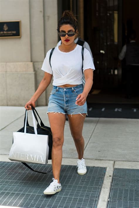 Priyanka Chopra Leggy In Shorts New York City 07042018 • Celebmafia