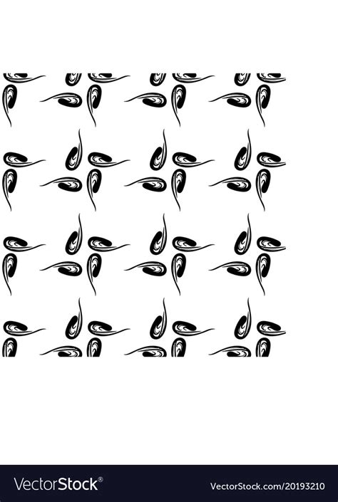 Abstract Monochrome Seamless Pattern In The Art Vector Image