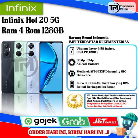 Infinix Hot G Ram Rom GB Lazada Indonesia