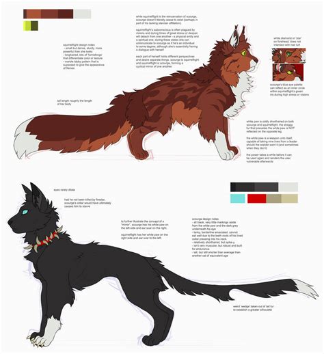 Design Notes Squirrelflight And Scourge By Tiigerstars On Deviantart