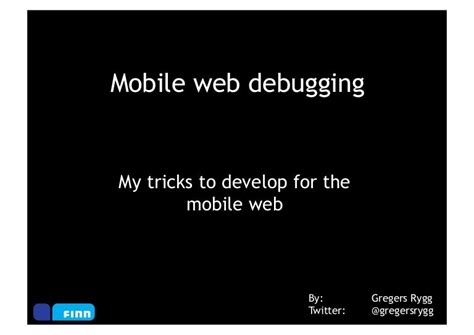 mobile web debug