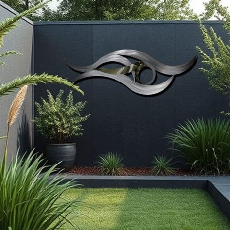 Elegant Wave Form Outdoor Sculpture Modern Garden Art