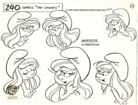 The Smurfs Original Stat Model Sheet Character Drawing Artist At