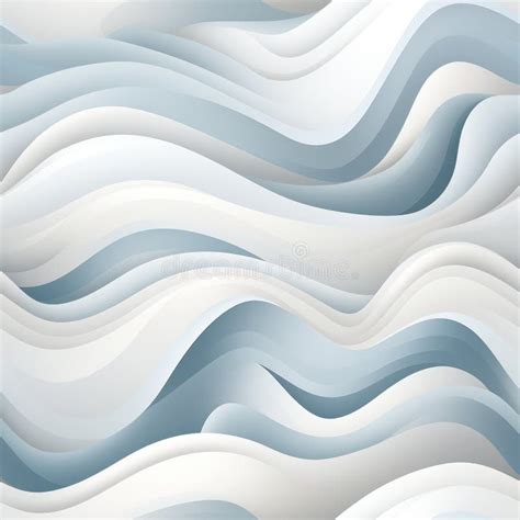 Seamless Pastel Waves Abstract Monochrome Minimalist Design Ai Generated Stock Illustration