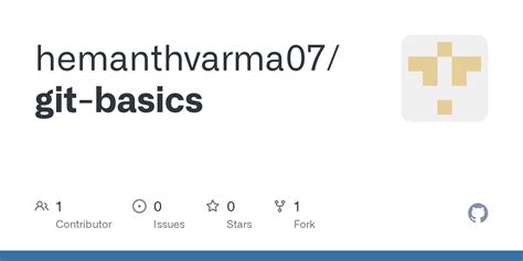 Github Hemanthvarma07git Basics
