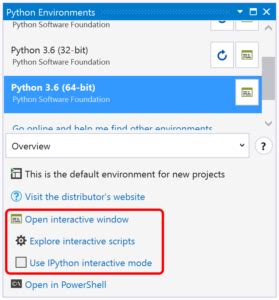 Interactive Windows In VS 2017 Microsoft For Python Developers Blog